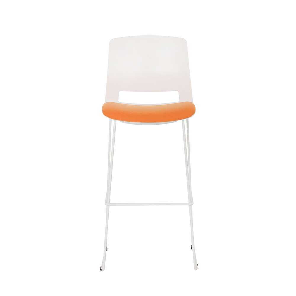 Barstool เก้าอี้ รุ่น ESN ขาU สูงสีขาว เฟรมพลาสติกสีขาว เบาะหุ้มผ้า | Modernform