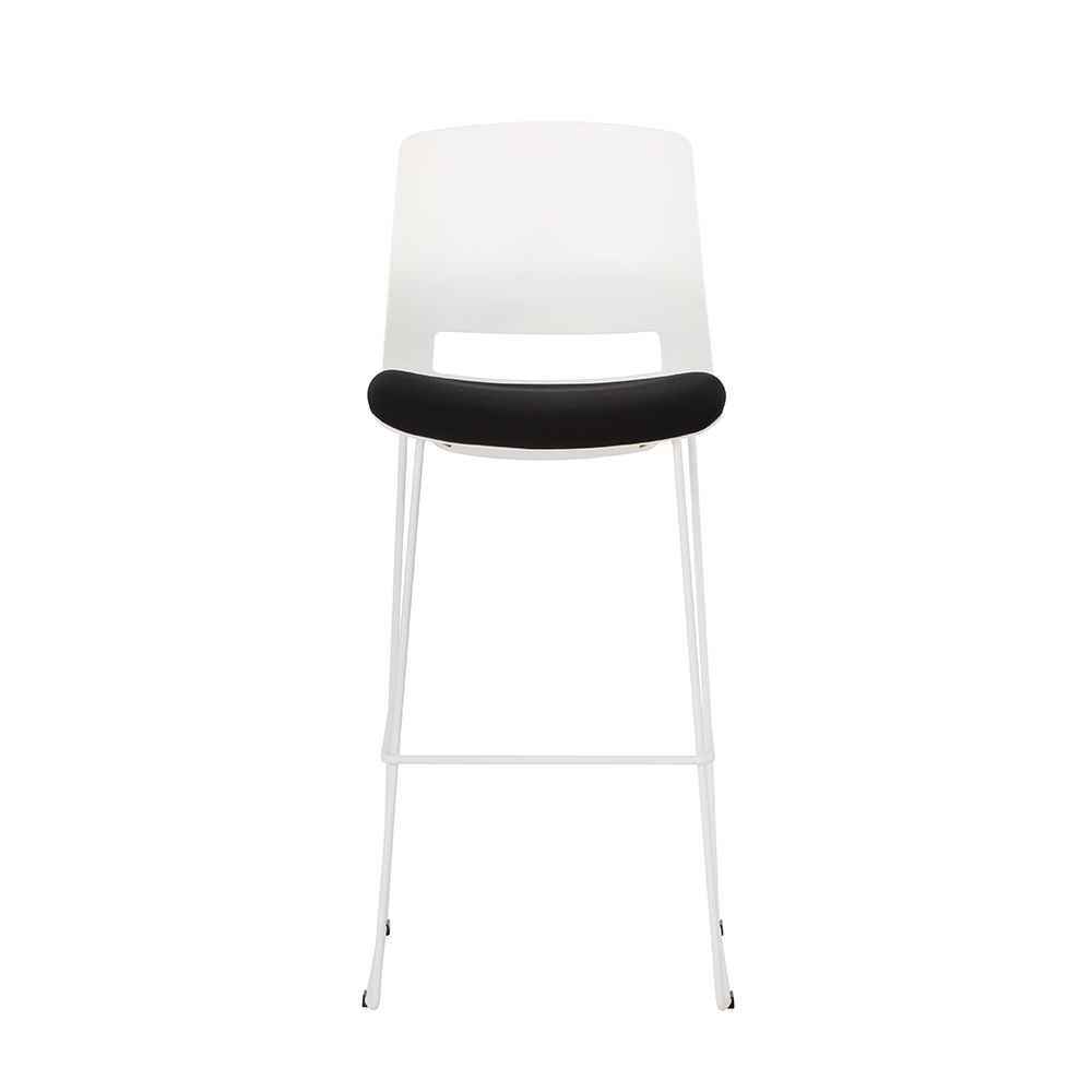 Barstool เก้าอี้ รุ่น ESN ขาU สูงสีขาว เฟรมพลาสติกสีขาว เบาะหุ้มผ้า | Modernform