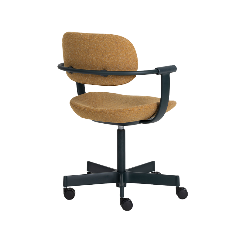 เก้าอี้ แบรนด์ ITOKI จากญี่ปุ่น รุ่น Vertebra03 ขาสีน้ำเงินอมเขียว 5 แฉก พร้อมล้อ เบาะและพนักพิง ...