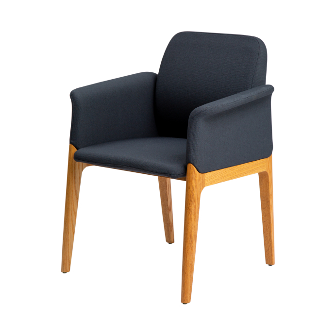 เก้าอี้ EDGE-W ขาไม้โอ๊คแดง เบาะ/พนักพิงหุ้มผ้า | Modernform