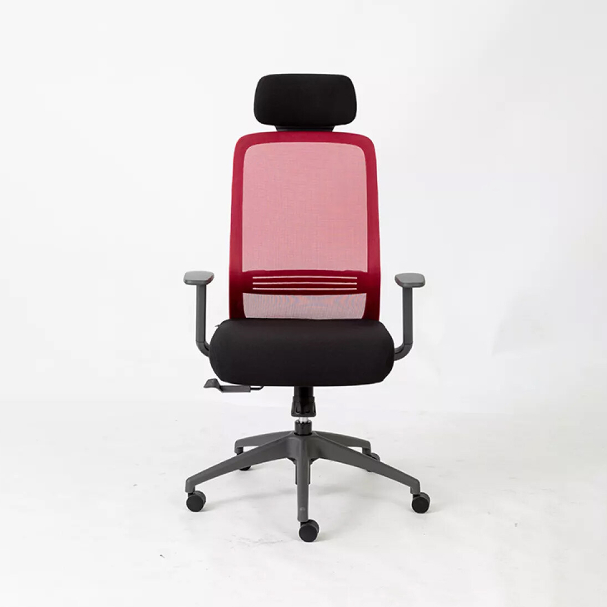 เก้าอี้สำนักงาน รุ่น ERA L พนักพิงสูง แขนปรับได้ ขาไนลอน เบาะผ้าดำ พนักตาข่าย | Modernform