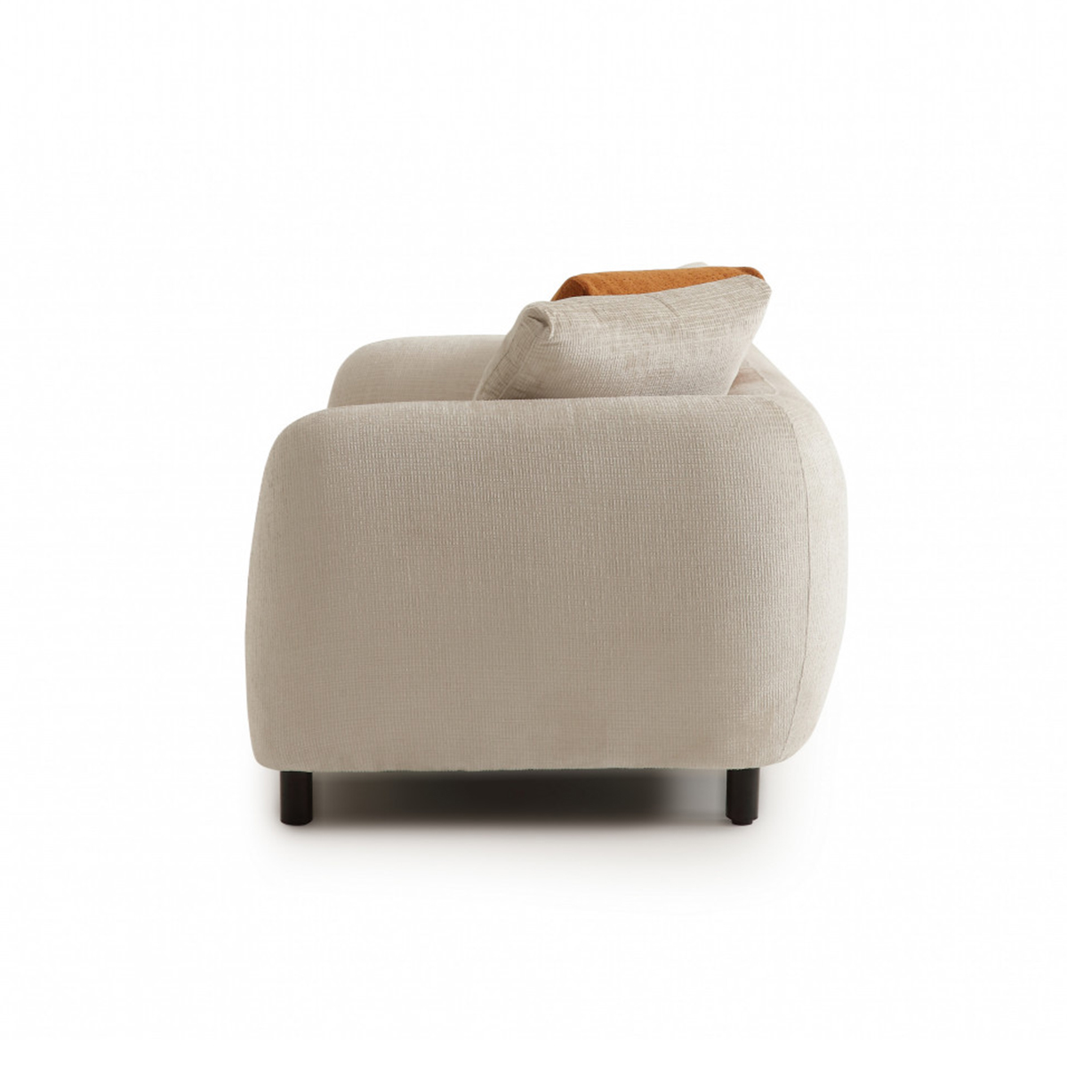 โซฟา รุ่น ZORRA 2 ที่นั่ง หุ้มผ้าครีมหมอนส้ม ขนาด w172*h94*d67cm ...