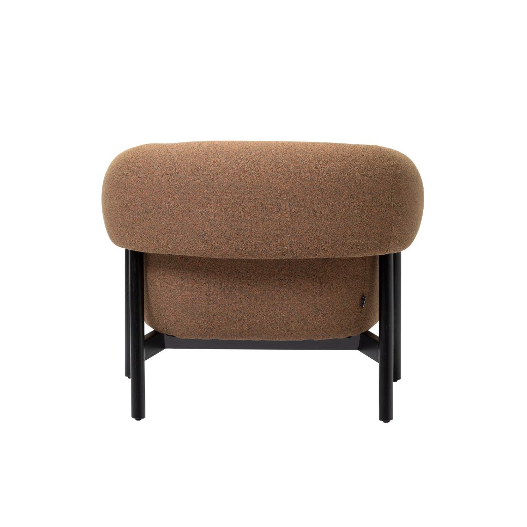 เก้าอี้ ARCHINI รุ่น JELLFISH ขาไม้ทำสีดำ เบาะและพนักพิงหุ้มผ้า | Modernform