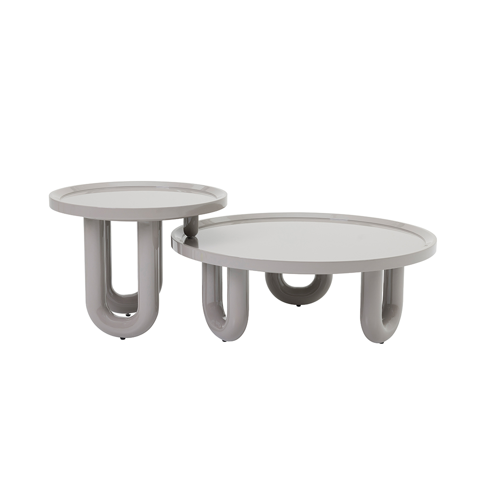POESY โต๊ะกลาง รุ่น PANO โครงไม้ MDF ทำสีเทา | Modernform